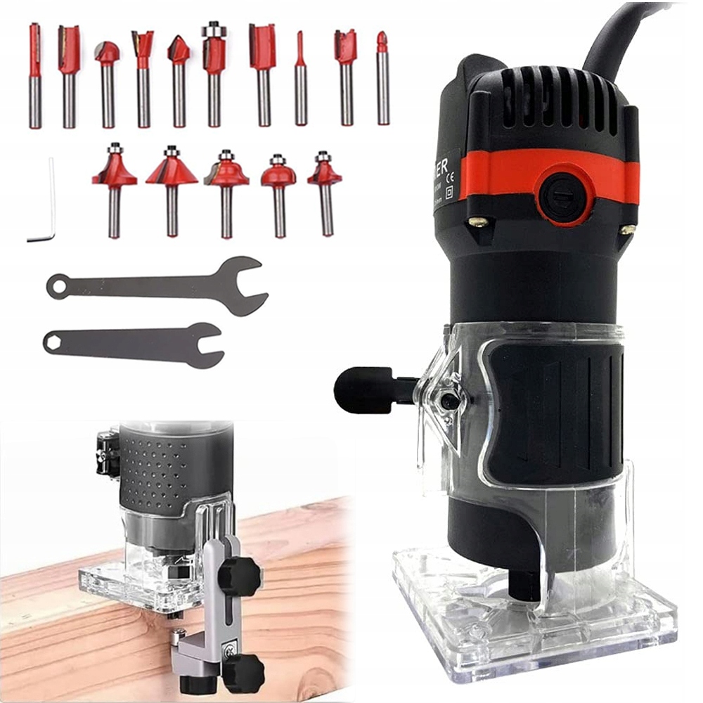 Frezarka krawędziowa Bedee 800 W sieciowa 30000 RPM uchwyt 6 mm ...