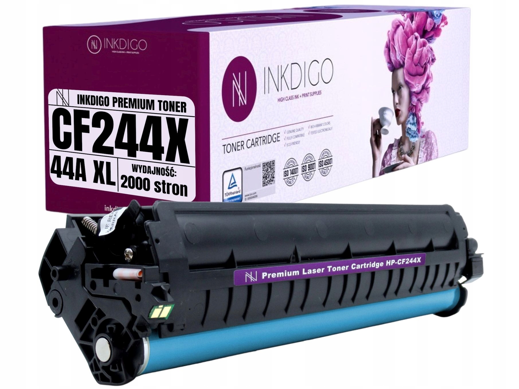 CF244A 44A XL - 2000 STRON - TONER ZAMIENNY HP do HP LaserJet PRO M15w ...