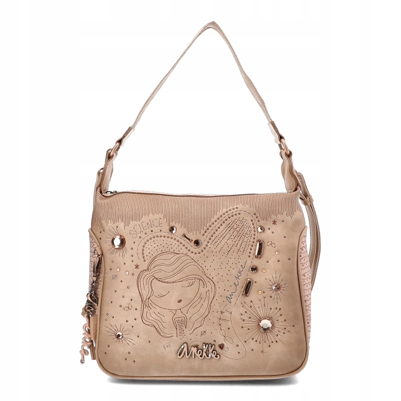 Beżowa Elegancka Torebka Damska Na Ramię Anekke Z Laleczką ...