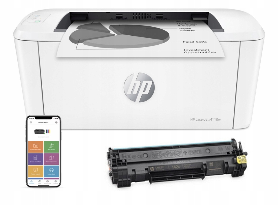Drukarka HP LaserJet M110w Mono USB WiFi Apple AirPrint Instant Ink ...