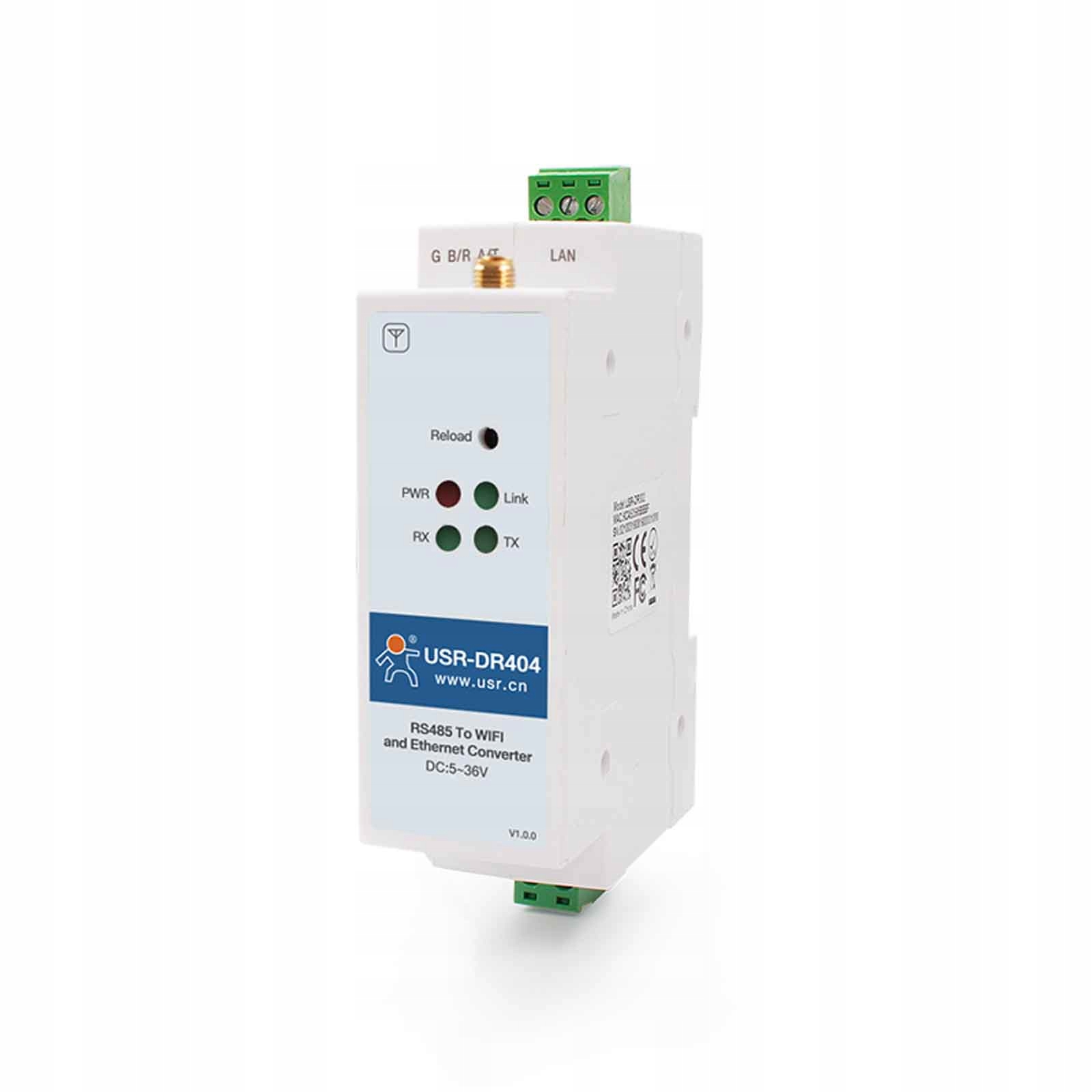 Konwerter RS485/LAN/WiFI USR DR404 Modbus RTU/TCP - Sklep, Opinie, Cena ...