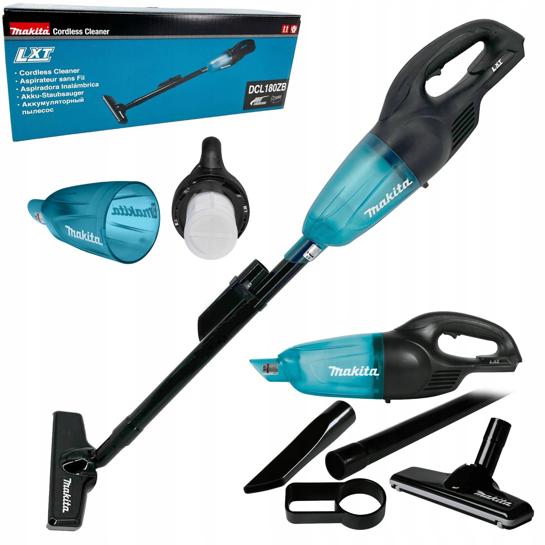 Odkurzacz pionowy bezworkowy AKUMULATOROWY 18V MAKITA DCL180ZB BODY ... Odkurzacz pionowy bezworkowy AKUMULATOROWY 18V MAKITA DCL180ZB BODY ...