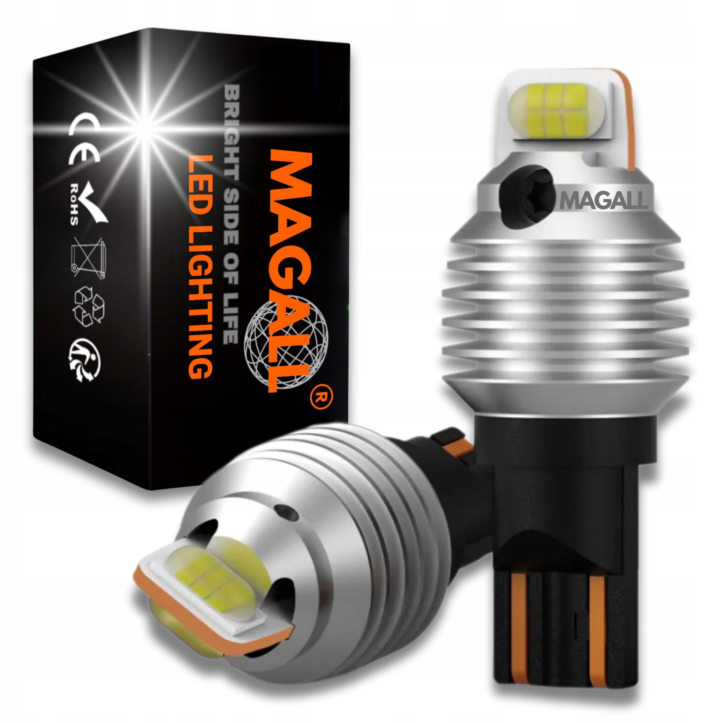 ŻARÓWKI W16W LED T15 CANBUS BIAŁE MOCNE MAGALL LONGLIFE 6500K 1000LM ...