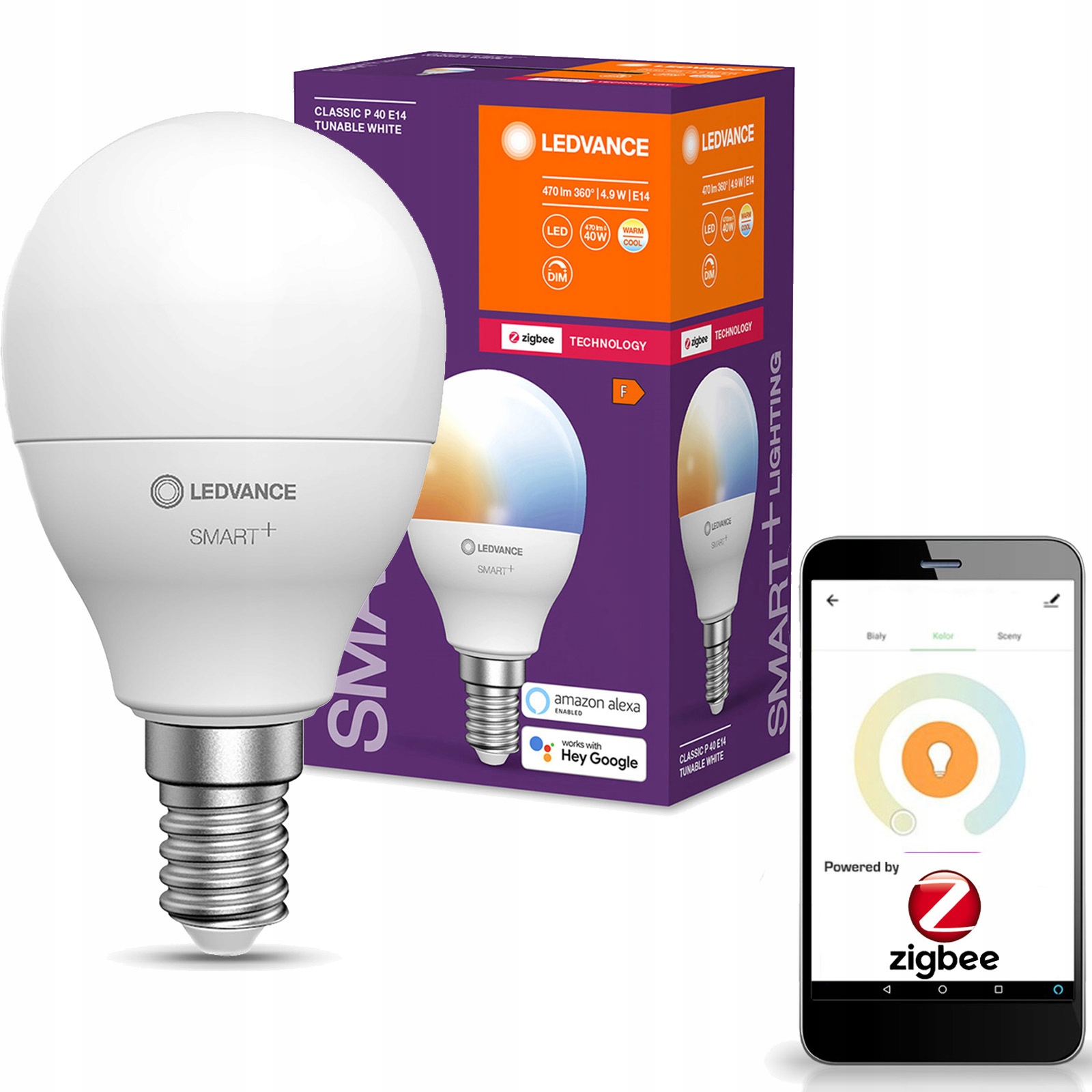 LED žárovka E14 P45 4,9W CCT SMART ZigBee LEDVANCE za 206.00CZK - Allegro