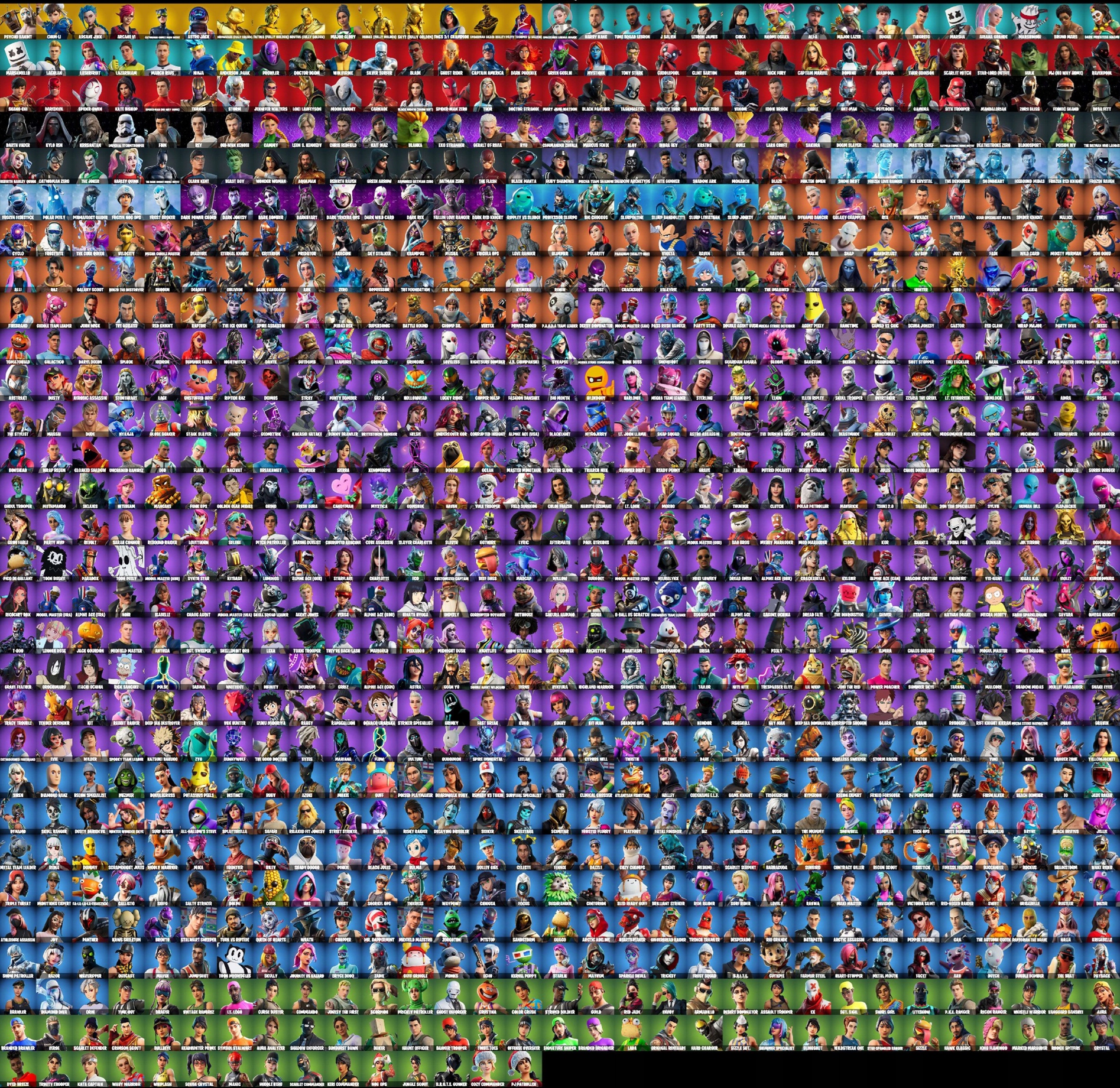 FORTNITE ÚČET – ZÁRUKA 800+ SKINŮ – TRAVIS OG SKULL GALAXY IKONIK THE L ...