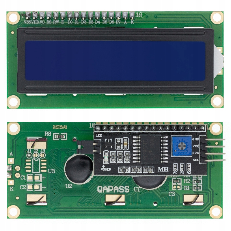 WYŚWIETLACZ LCD 1602 2x16 znaków + KONWERTER II2C - Sklep, Opinie, Cena ... WYŚWIETLACZ LCD 1602 2x16 znaków + KONWERTER II2C - Sklep, Opinie, Cena ...