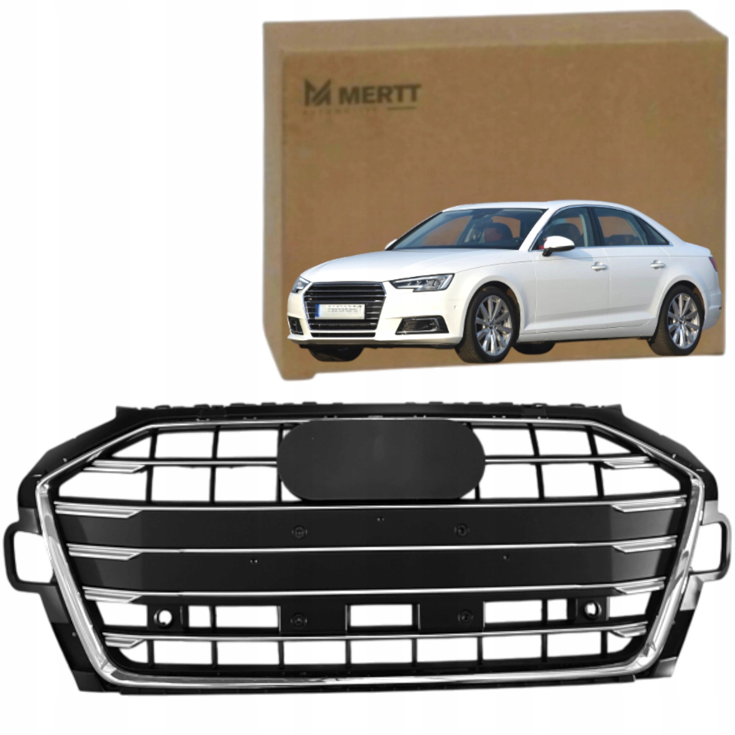 AUDI A4 B9 2019+ CLASSIC LÖKHÁRÍTÓ HŰTŐRÁCS GRILL FEKETE KRÓM za 54980 ...