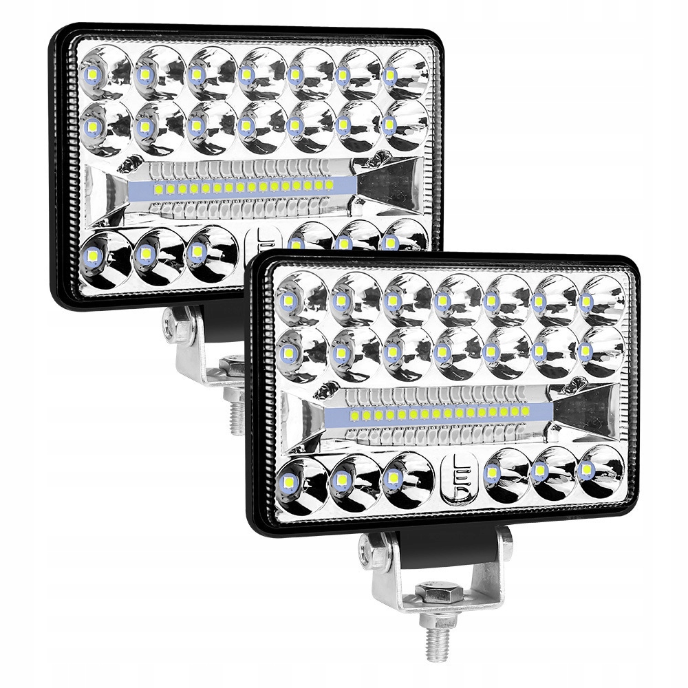 2x WORK LAMP 48 LED 114W HALOGEN SEARCH 12V 24V reversing APPROVED. E9 ...