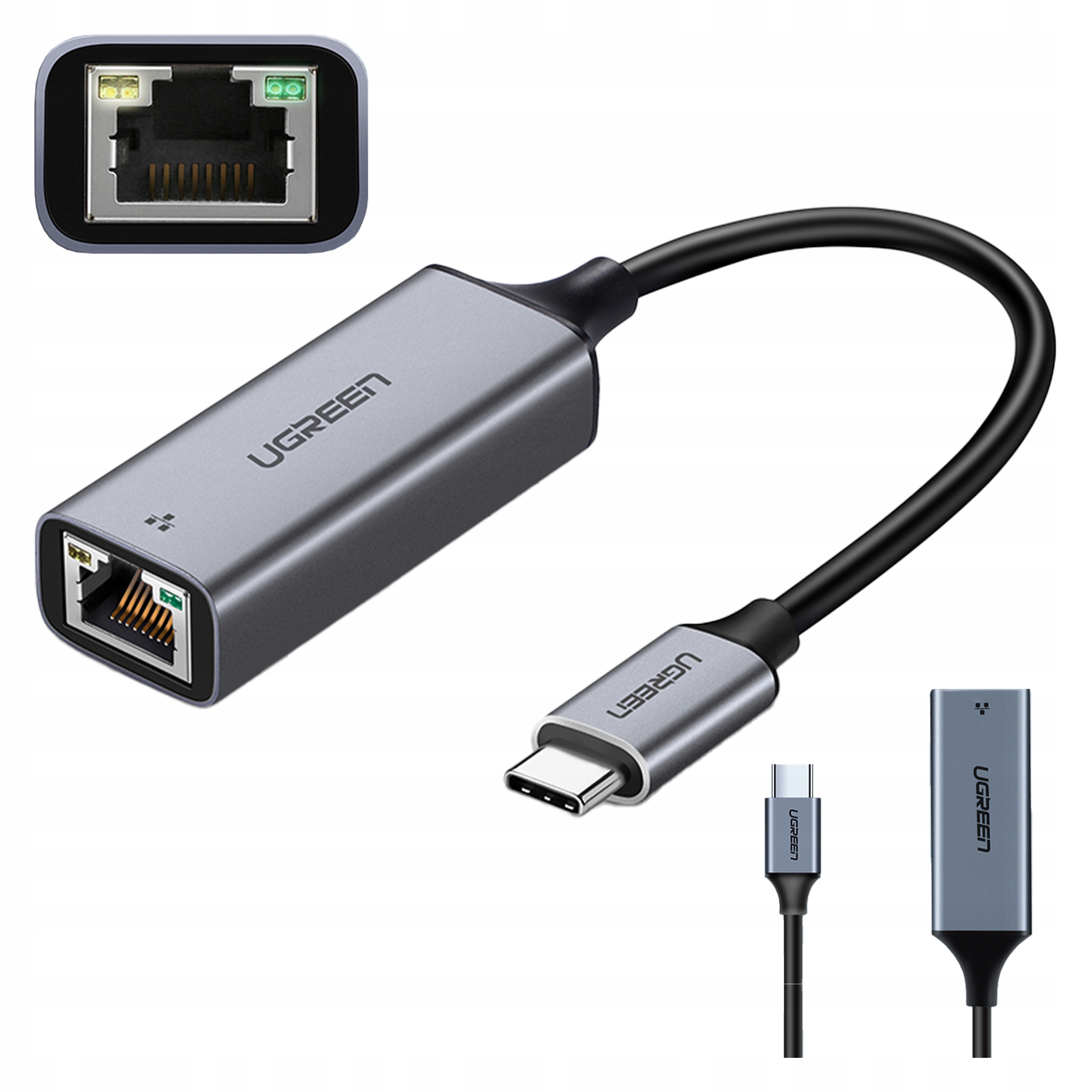 UGREEN Adapter Przejściówka USB-C Na RJ45 Ethernet Lan 1 Gbps Ethernet 10cm - Sklep, Opinie ...