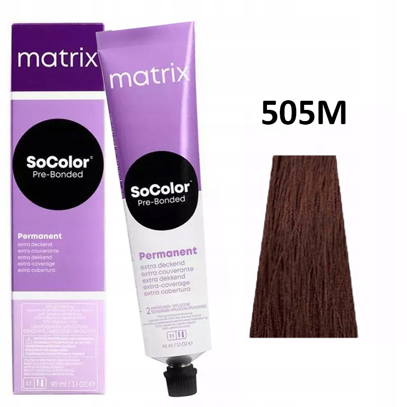 MATRIX SOCOLOR PRE-BONDED PERMANEN EXTRA COVERAGE FARBA DO WŁOSÓW 505M ...