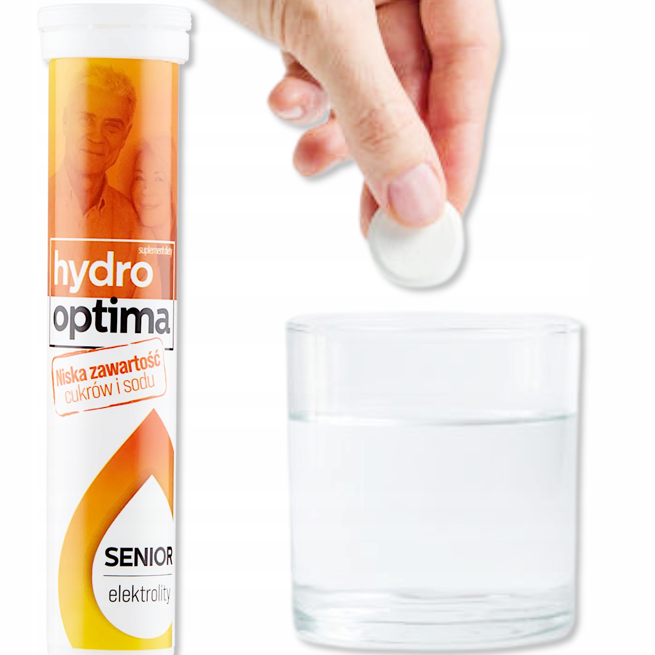HydroOptima Senior elektrolity 20 tab. musujących 13922316765 - Allegro.pl