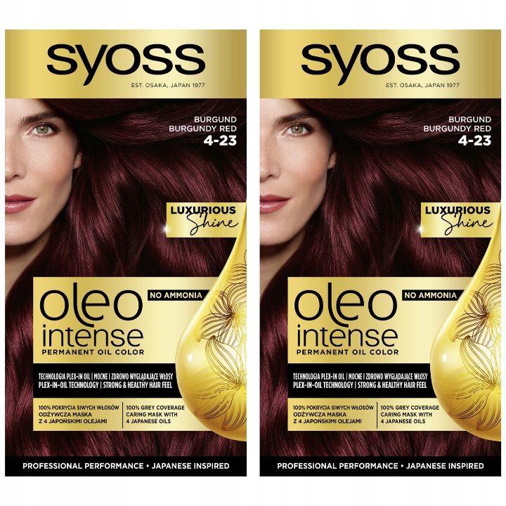 Syoss Oleo Farba do Włosów Burgund 4-23 x 2 12726764562 - Allegro.pl