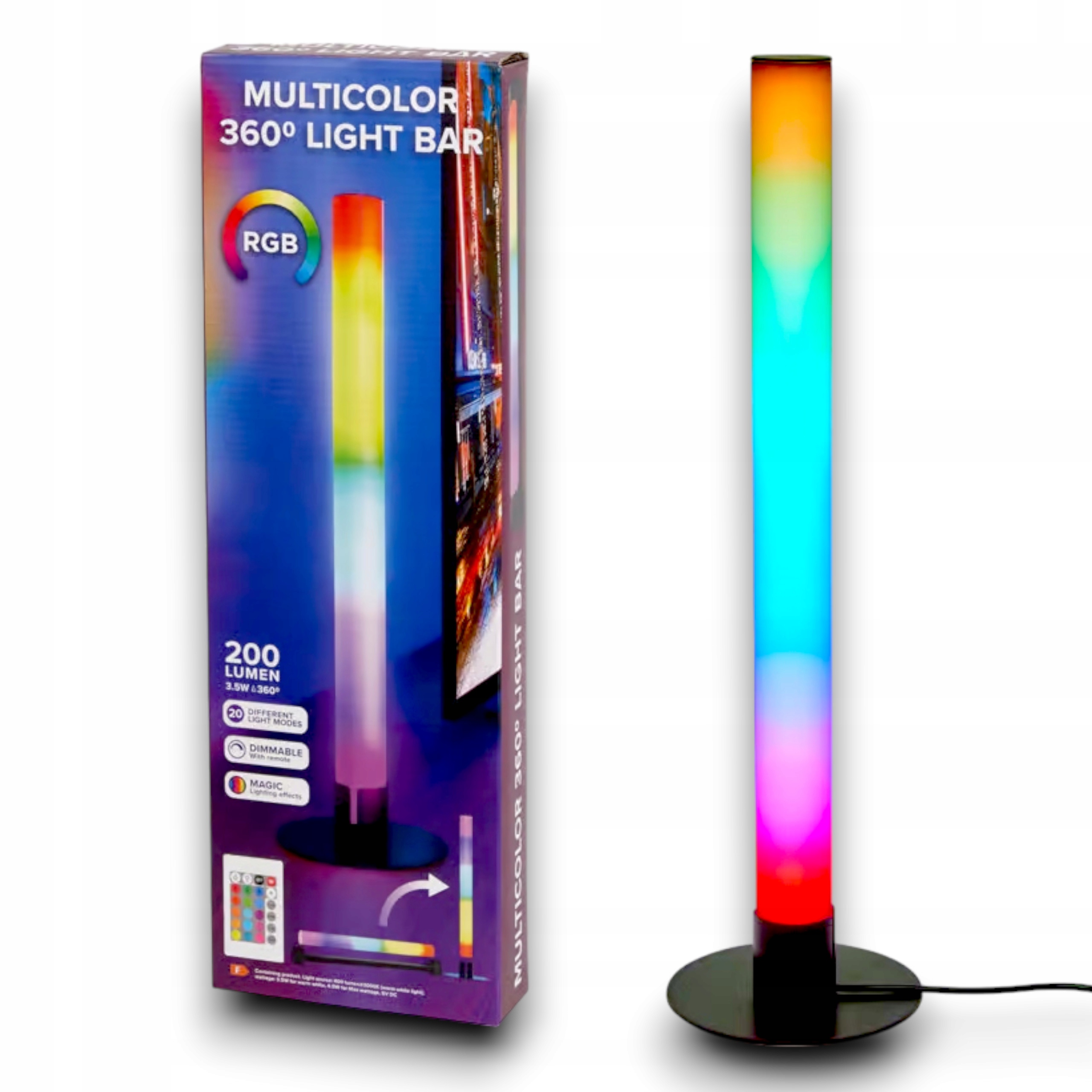 Listwa z diodami LED RGB 41 cm + PILOT RGB BAR (8712879161363) • Cena ...