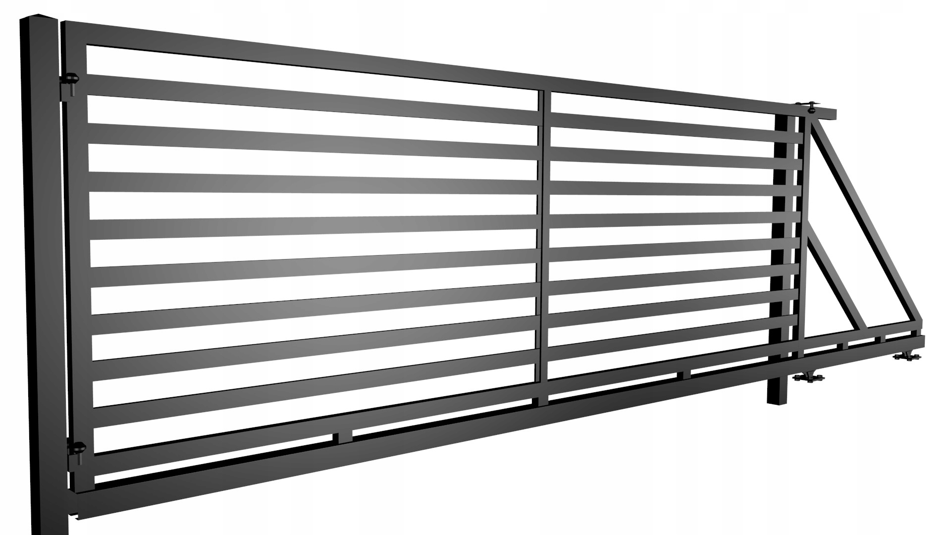 Brama Przesuwna 3m Komplet w Bramy na Allegro - Drzwi garażowe i ...