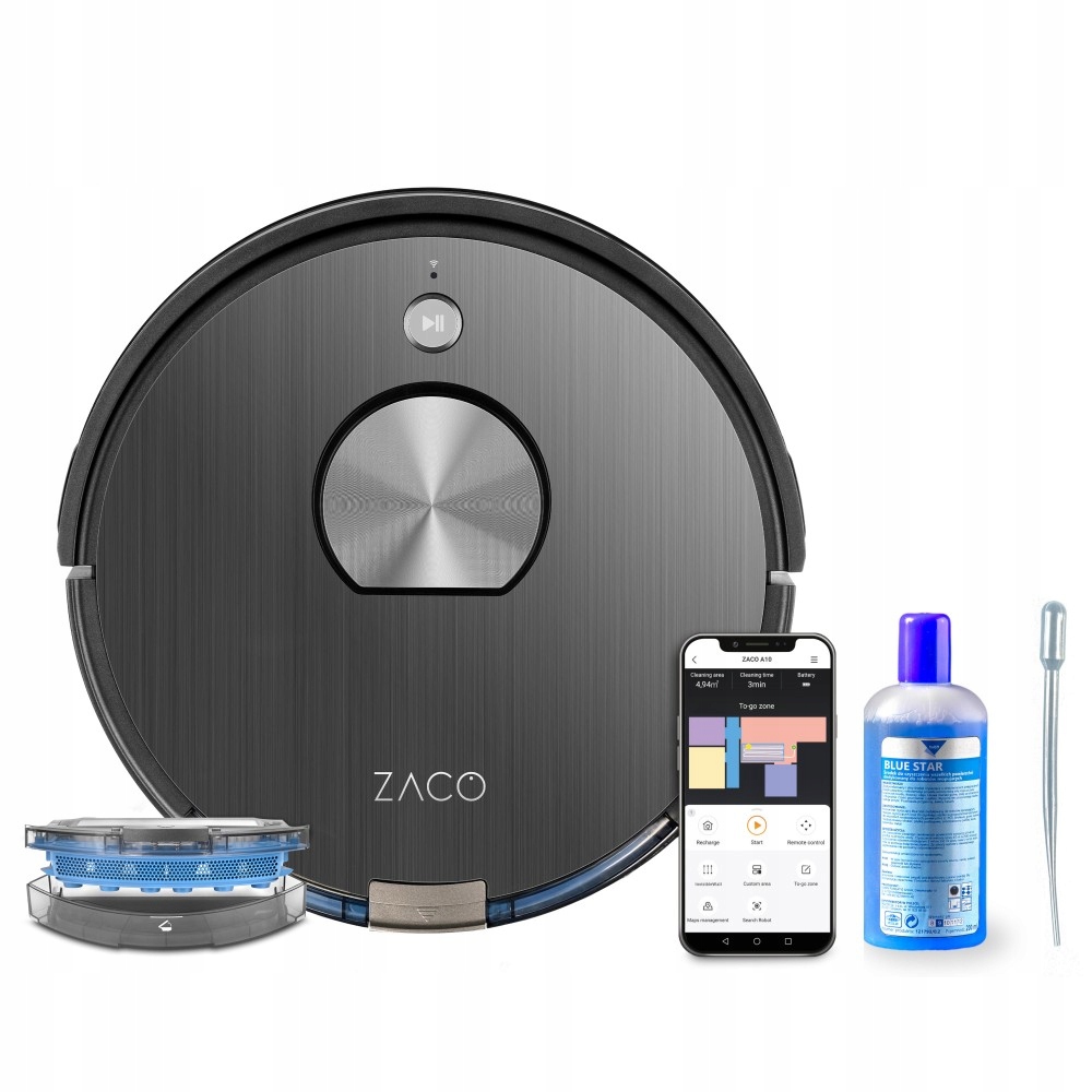 ZACO A10 robot sprzątający + płyn Kleen Blue Star - Sklep, Opinie, Cena w Allegro.pl