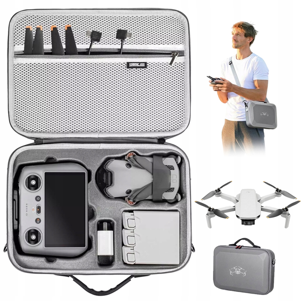 TORBA NA DRONA PASUJE DO DRONÓW DJI MINI 4 PRO/MINI 3 PRO RC/RC2 ...