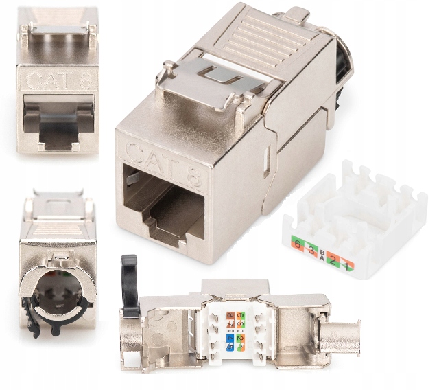 Gniazdo Keystone RJ45 kat.8 40Gb/s beznarzędziowe - Sklep, Opinie, Cena ...