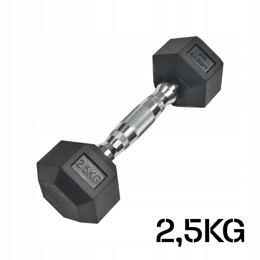 Fit-Rabbit Hantel gumowany Hex 2,5 kg - 202401 - 15168133830 - Allegro.pl