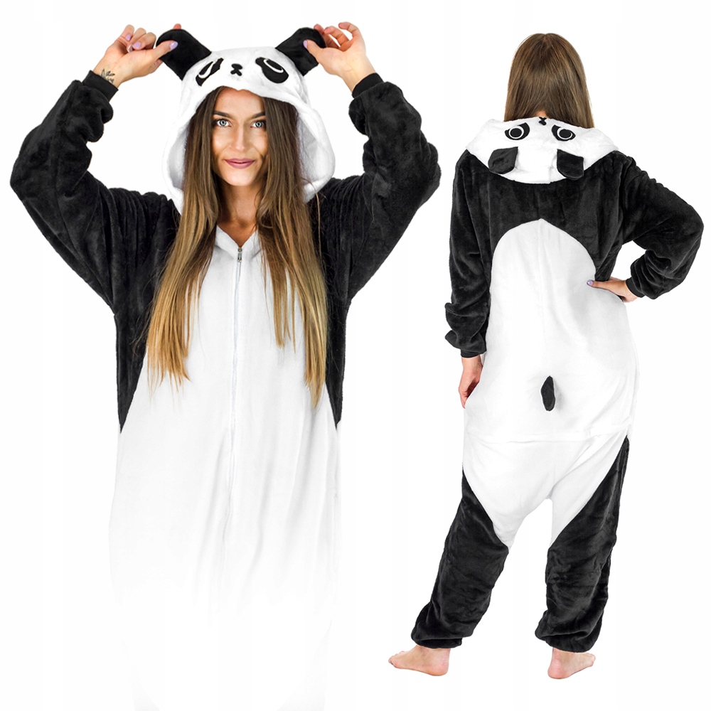 KOSTIUM KIGURUMI ONESIE PANDA JEDNOCZĘSCIOWA PIŻAMA CIEPŁA ROZPINANA S ... KOSTIUM KIGURUMI ONESIE PANDA JEDNOCZĘSCIOWA PIŻAMA CIEPŁA ROZPINANA S ...
