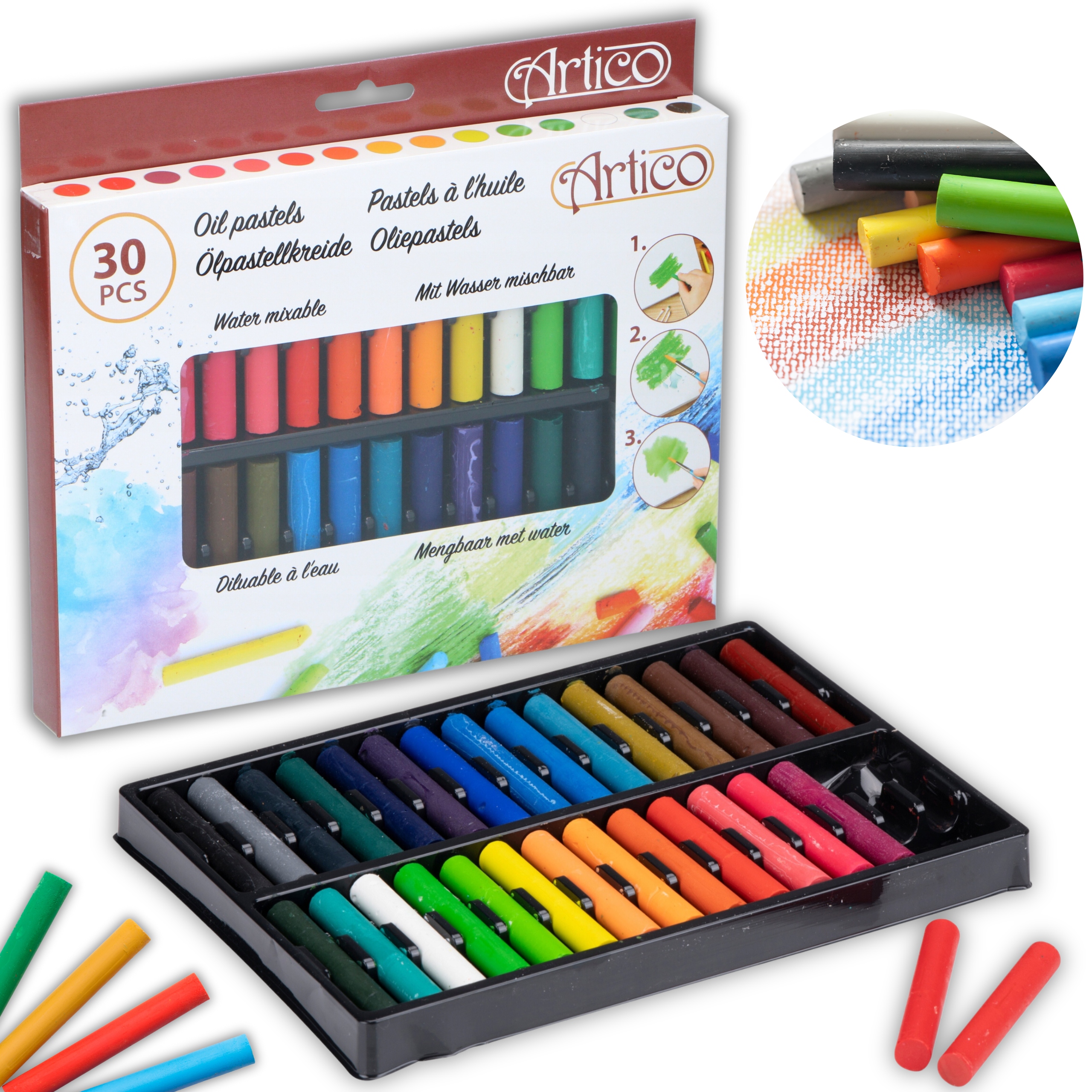 KREDKI PASTELOWE PASTELE OLEJNE 30 KOLORÓW 14193079193 - Allegro.pl