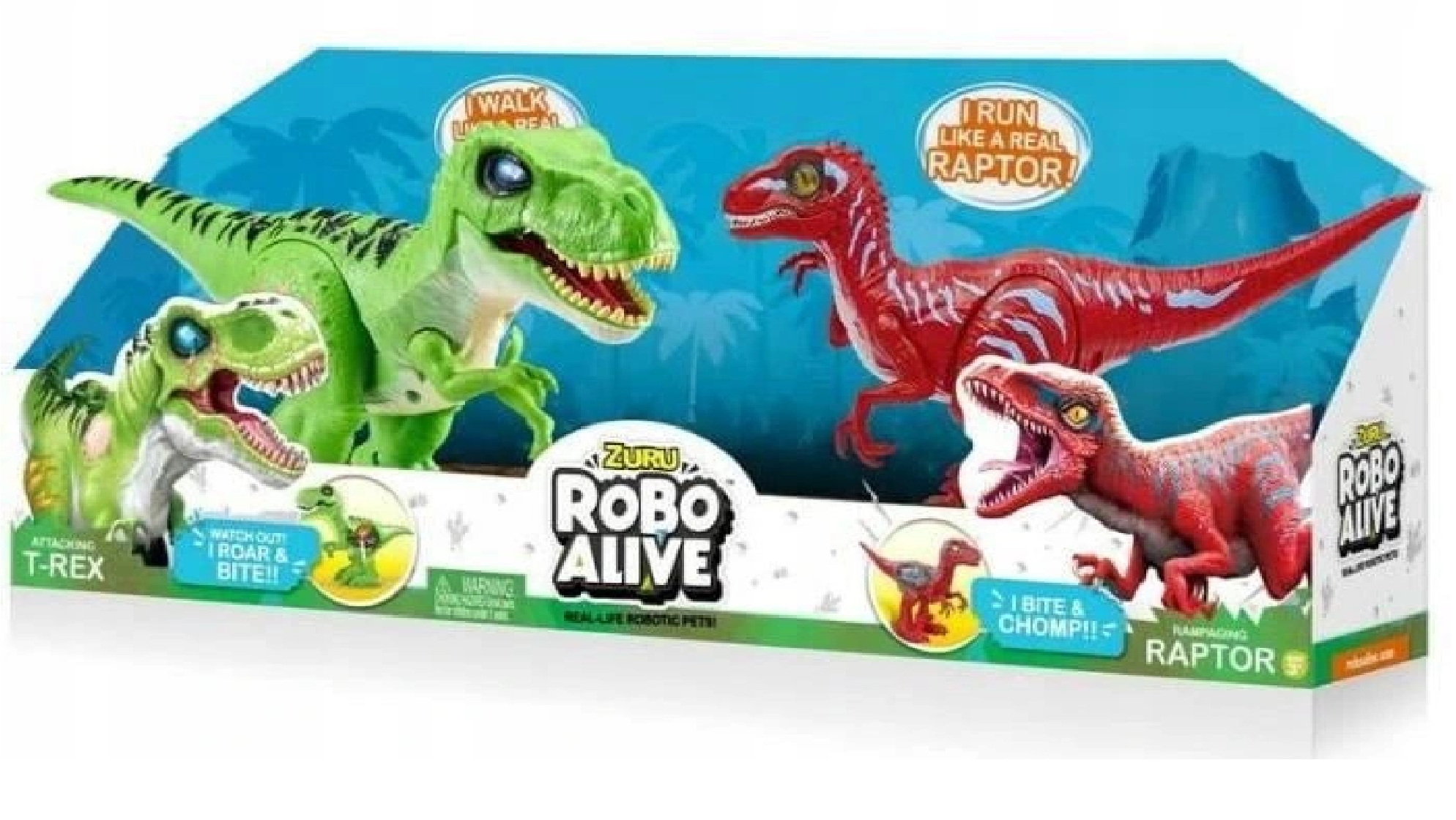 Zuru Robo Alive 2w1 Dinozaur Raptor i T-Rex (4894680012981) • Cena ...