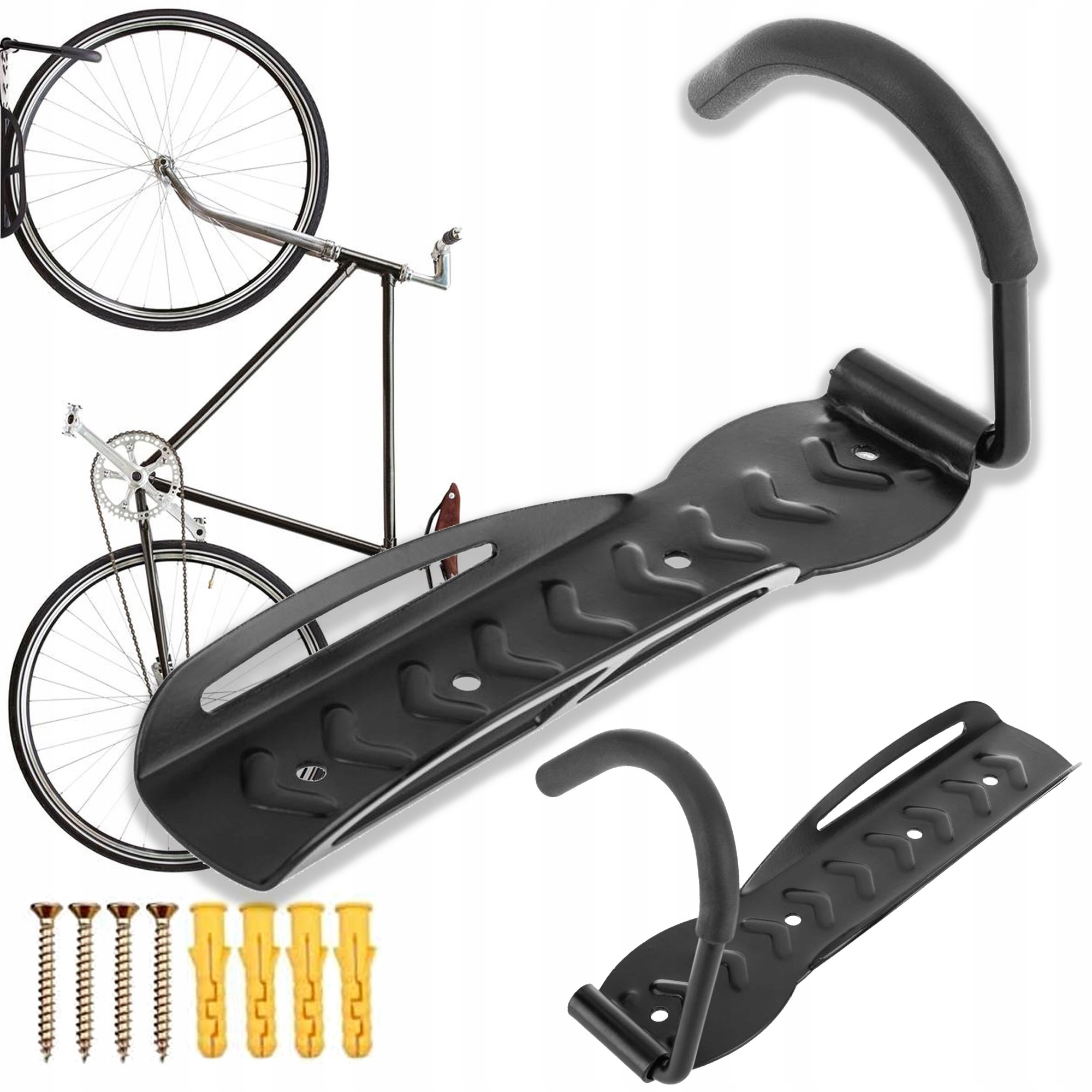 WIESZAK NA ROWER NA ŚCIANĘ UCHWYT HAK ROWEROWY ŚCIENNY MOCNY DO ROWERU ...