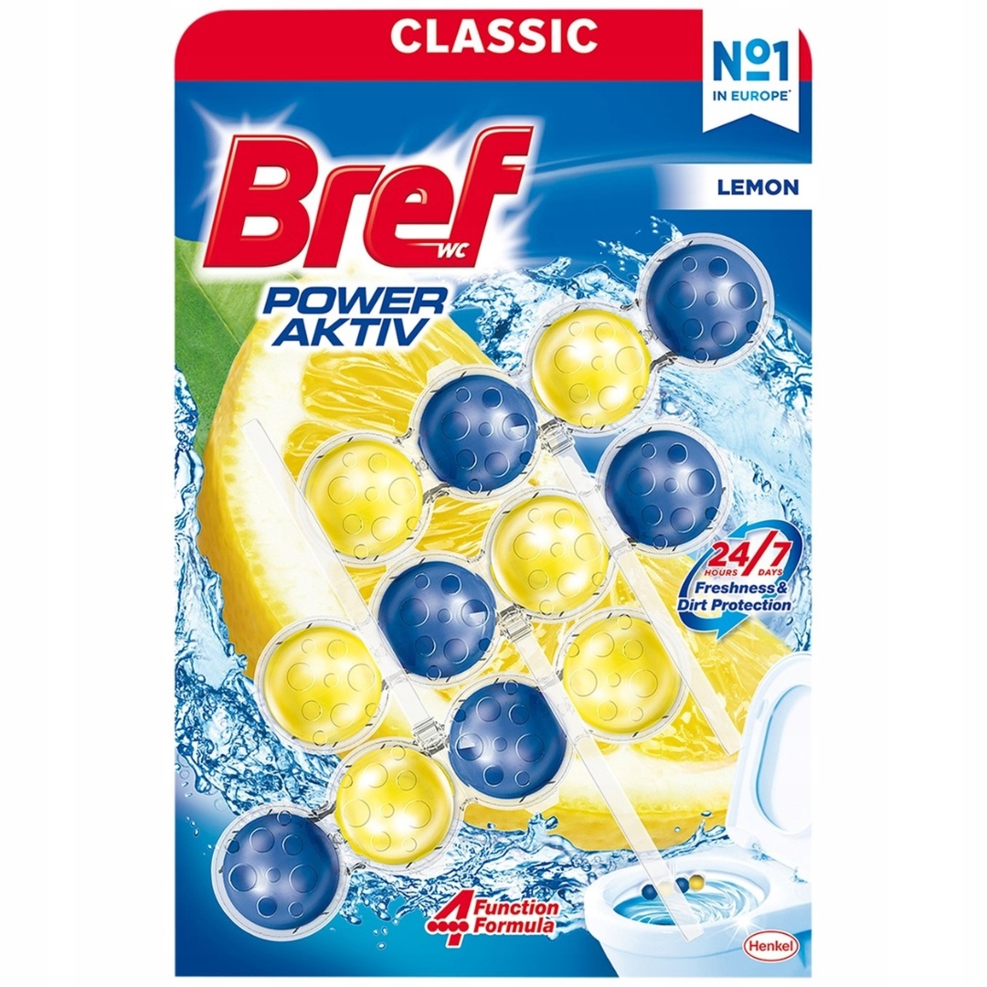 Zawieszka do WC Bref Power Aktiv Cytryna Lemon 3x50g (9000100753371 ...
