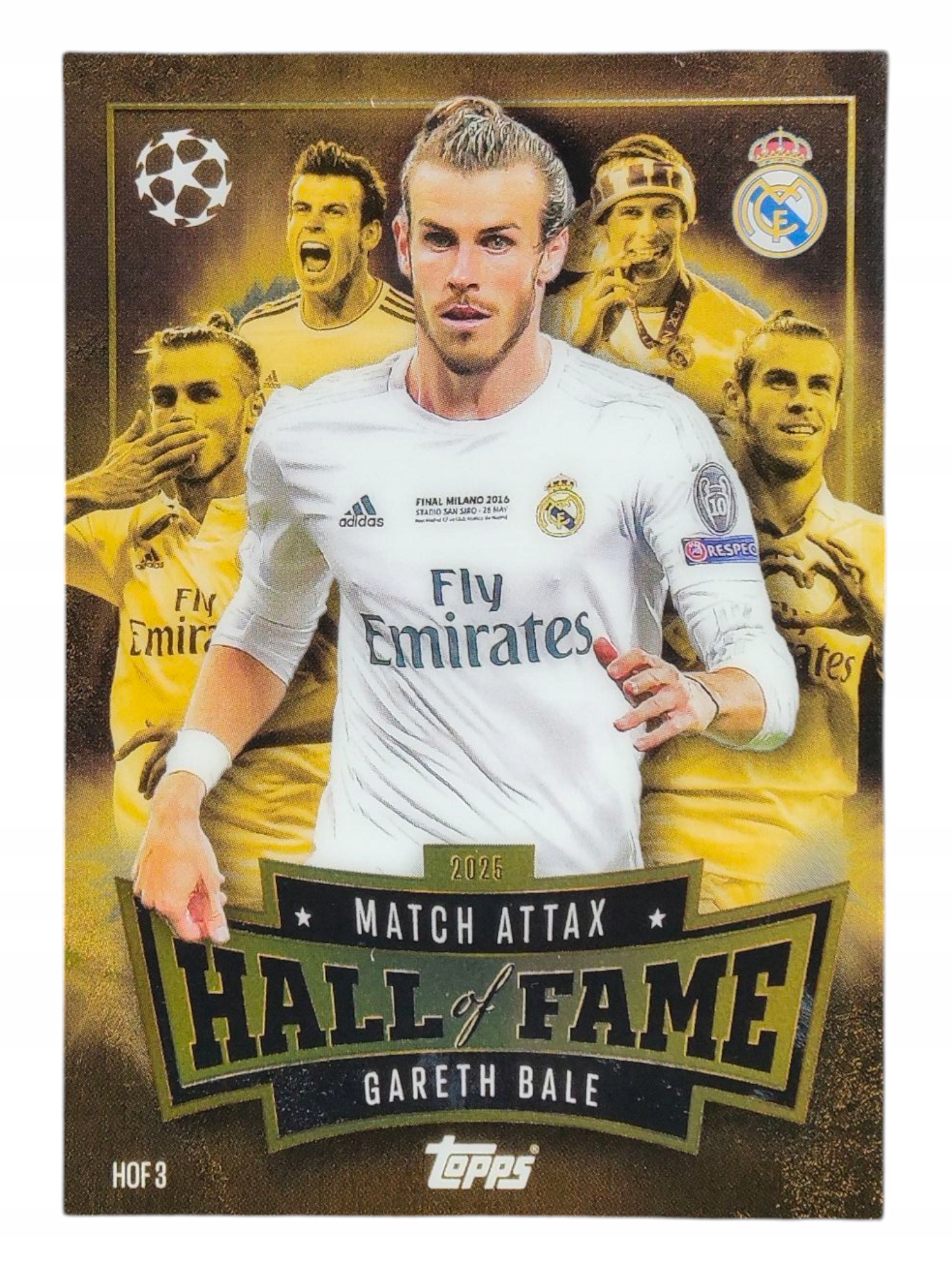 TOPPS MATCH ATTAX 2025-2026 Síň slávy GARETH BALE HOF3 REAL MADRID ...