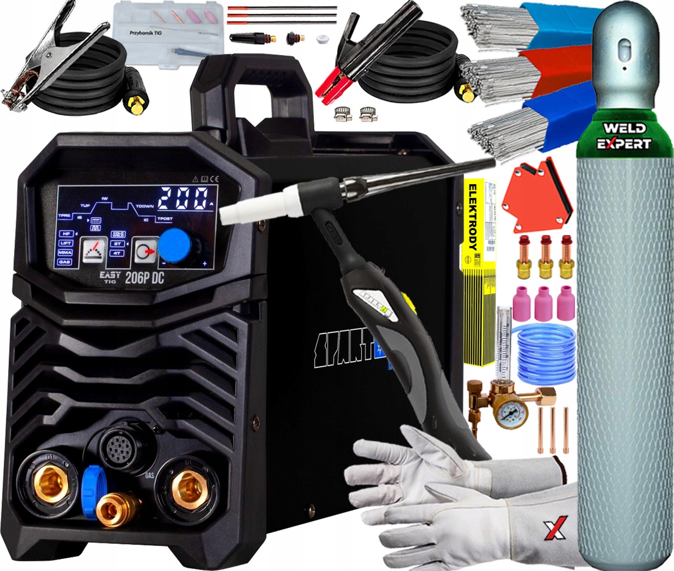 SPAWARKA INWERTEROWA SPARTUS EASYTIG 206P DC 230V 200A MMA PULS (5900391248805) • Cena, Opinie ...