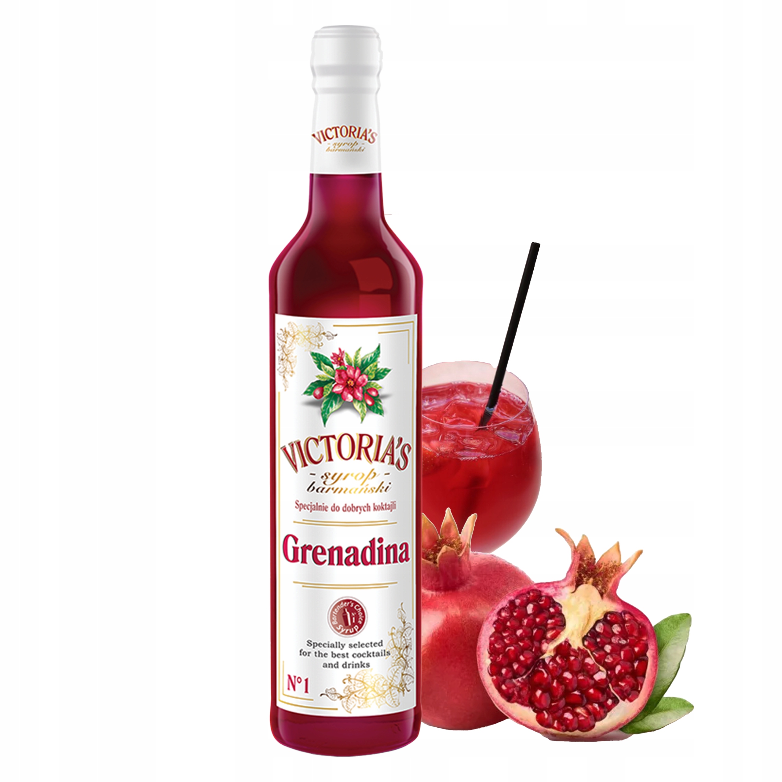 SYROP barmański GRENADINA VICTORIA'S dodatek DO DRINKÓW koktajli 490 ML ...