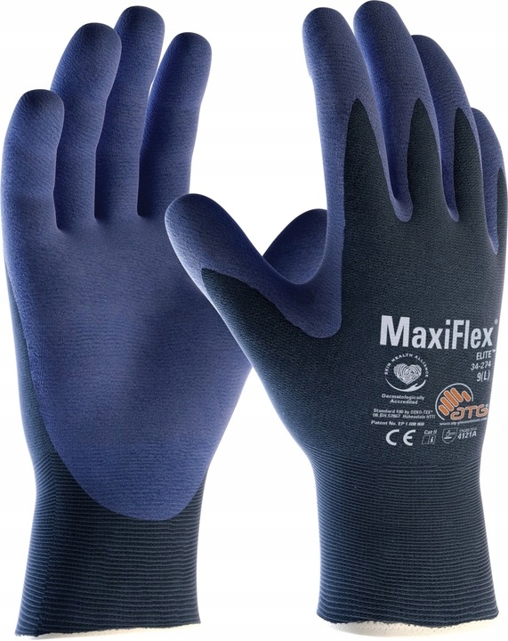 PRECYZYJNE Rękawice Robocze ATG MaxiFlex ELITE (34-274) ULTRA MANUALNE ... PRECYZYJNE Rękawice Robocze ATG MaxiFlex ELITE (34-274) ULTRA MANUALNE ...