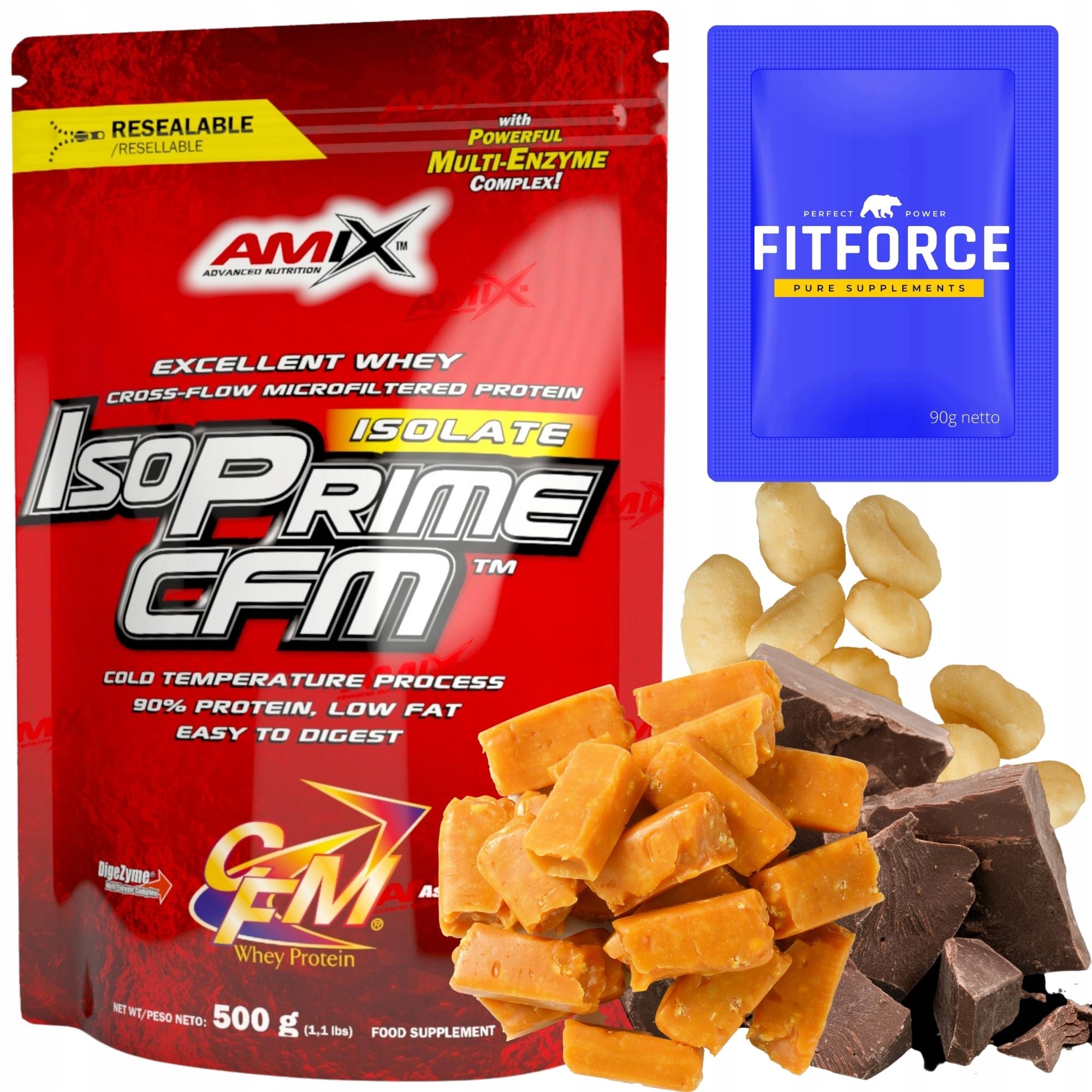 Izolat białkowy czekolada karmel Cfm Dieta Keto matcha slim Amix ...