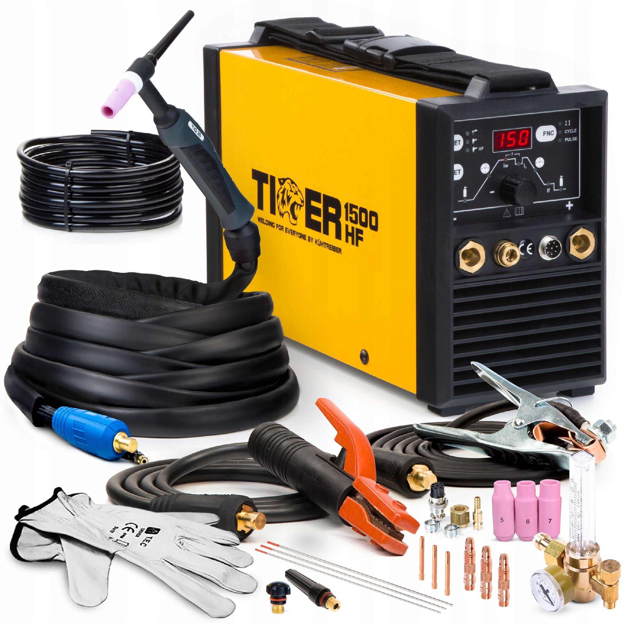 SPAWARKA INWERTOROWA INWERTER TIGER 1500 HF TIG DC PULS MMA 230V 150A ...