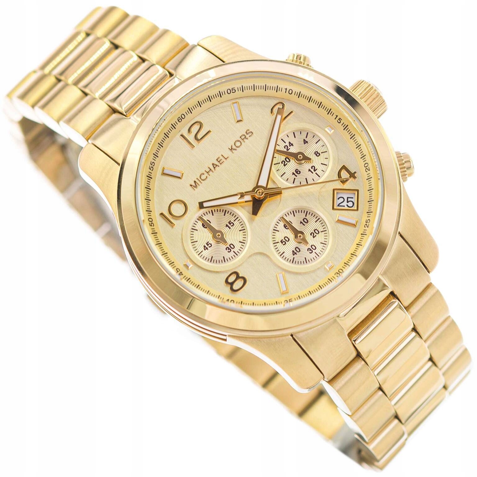 DAMSKI ZEGAREK MICHAEL KORS MK7323 RUNWAY CHRONOGRAPH ZŁOTY NA ...
