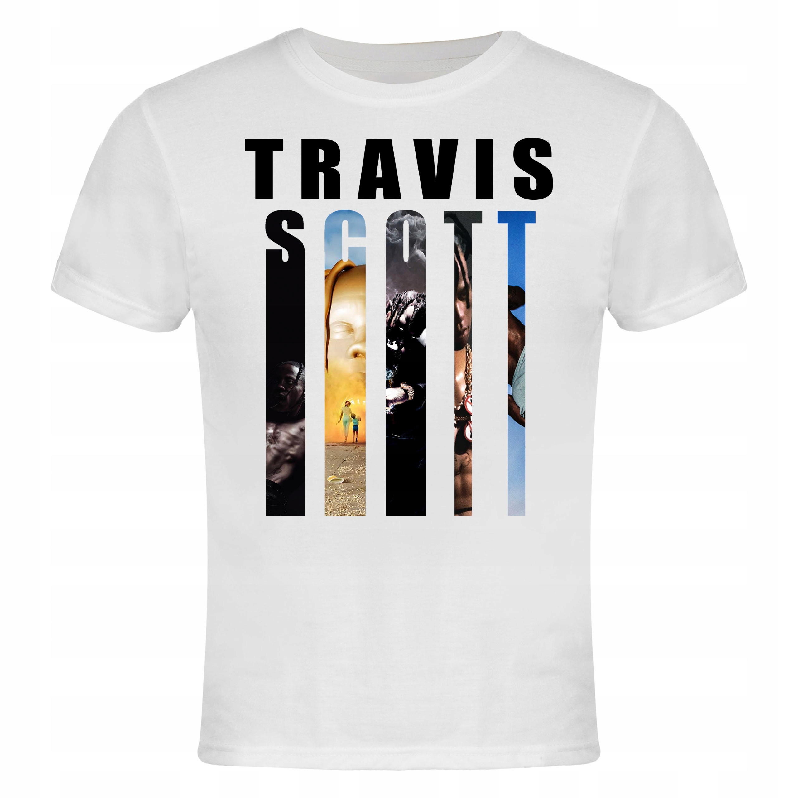 Kétoldalas nyomtatású Travis Scott Utopia Rodeo póló, fehér, ajándék ...