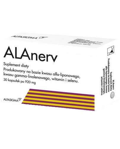 ALANERV 920 mg Suplement na koncentrację 30 kaps. (8020030000520 ...