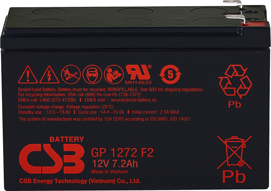 Akumulator AGM BEZOBSŁUGOWY CSB 12V 7,2Ah UPS ALARM GP1272F2 - Sklep, Opinie, Cena w Allegro