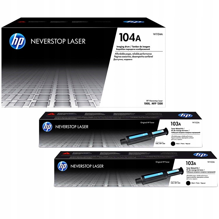 HP NEVERSTOP BĘBEN W1104A + TONERY W1103A LASER MFP 1200A 1200W 1000A ... HP NEVERSTOP BĘBEN W1104A + TONERY W1103A LASER MFP 1200A 1200W 1000A ...