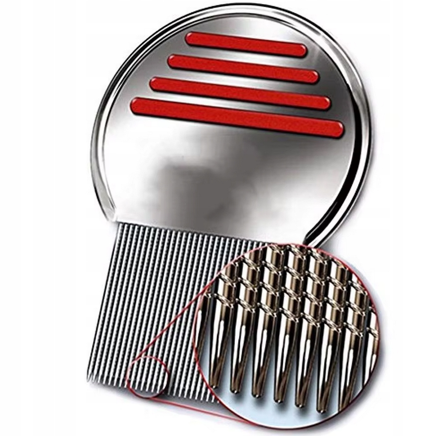 PROFESJONALNY GRZEBIEŃ NA WSZY GNIDY I PCHŁY TERMINATOR GĘSTY Z ROWKAMI ...