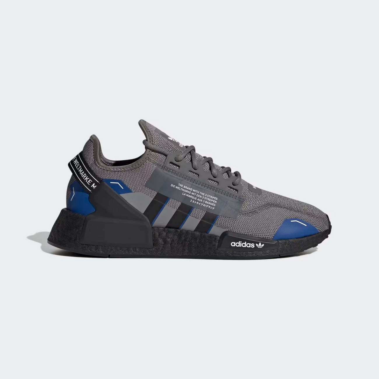 ADIDAS ORIGINALS NMD_R1 V2 NOMAD BOOST GREY BLACK ROYAL BLUE ...