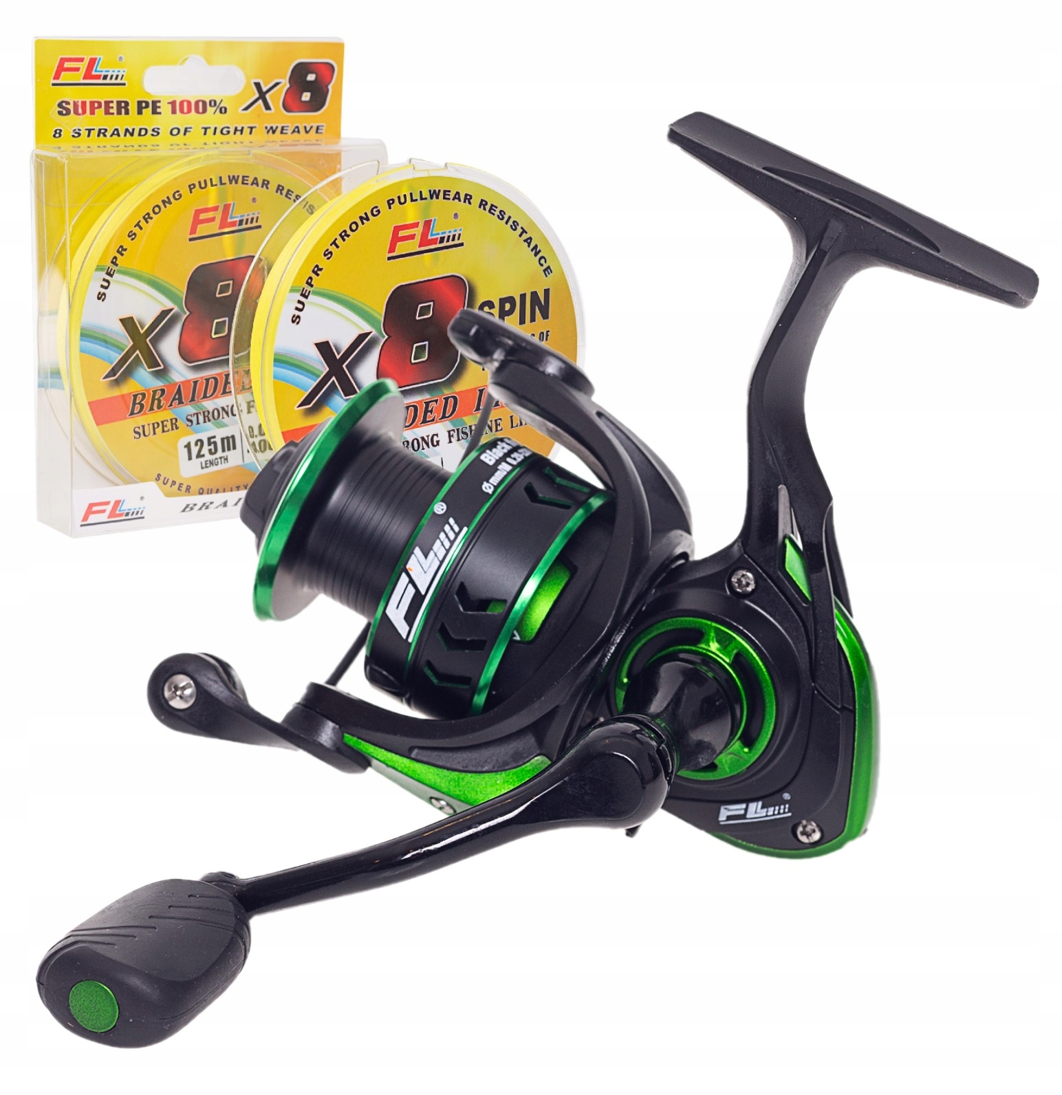 KOŁOWROTEK SPINNINGOWY MOCNY SPIN BF2000 9 ŁOŻYSK 5.0:1+GRATIS PLECIONKA - 17401419467 - Allegro