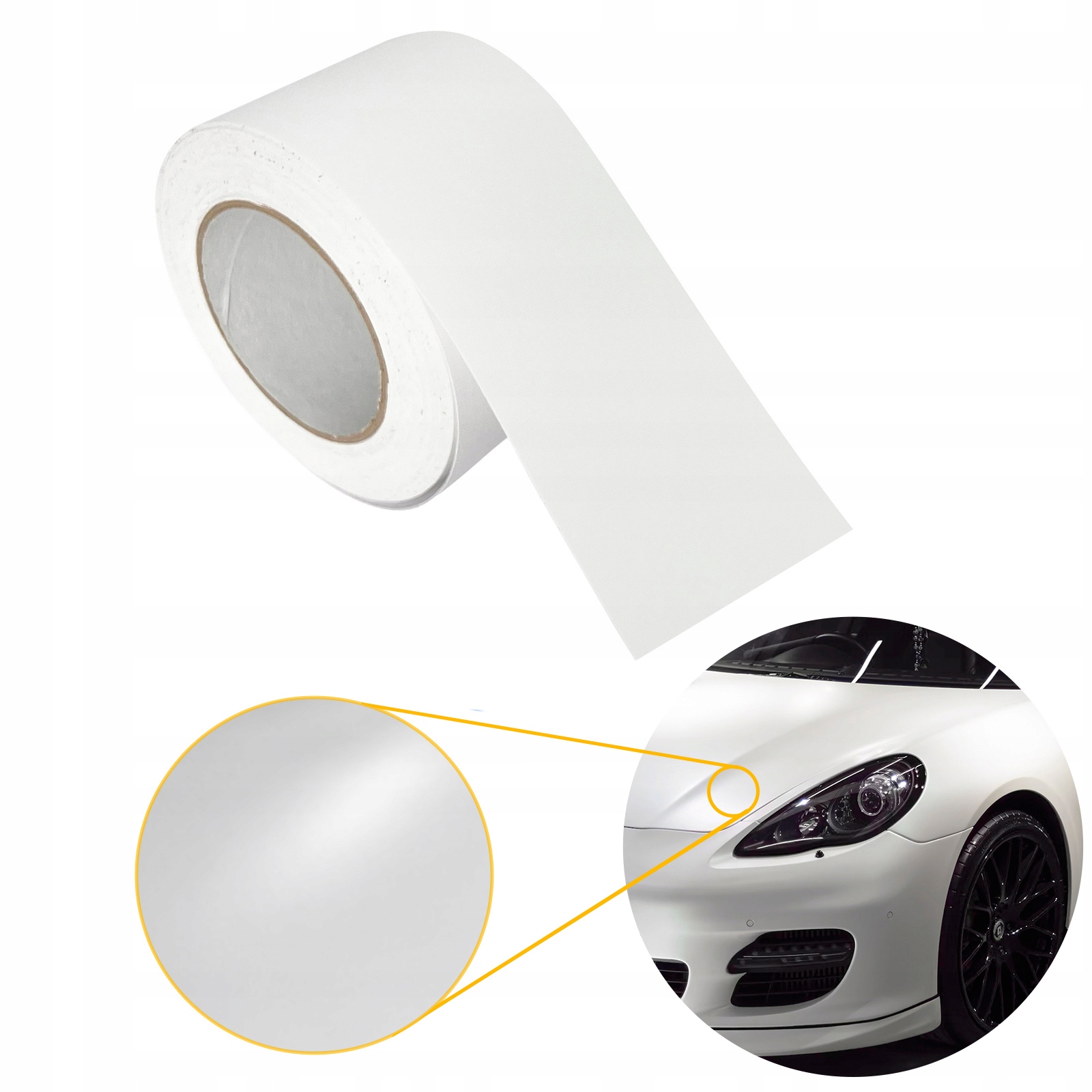 Taśma Ochronna Biała Matowa Do Oklejania Progów Dechroming Folia Do ...