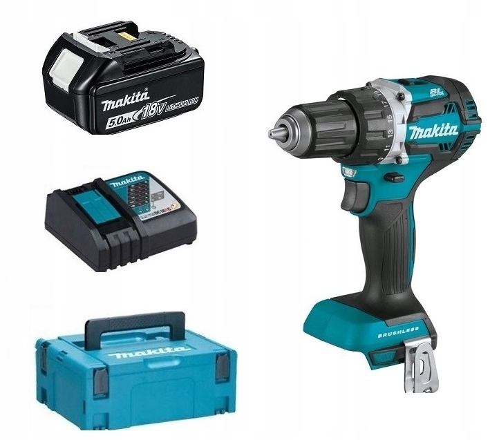 Akumulatorowa wiertarko-wkrętarka udarowa Makita DHP484RTE 18V, 2x5Ah ...