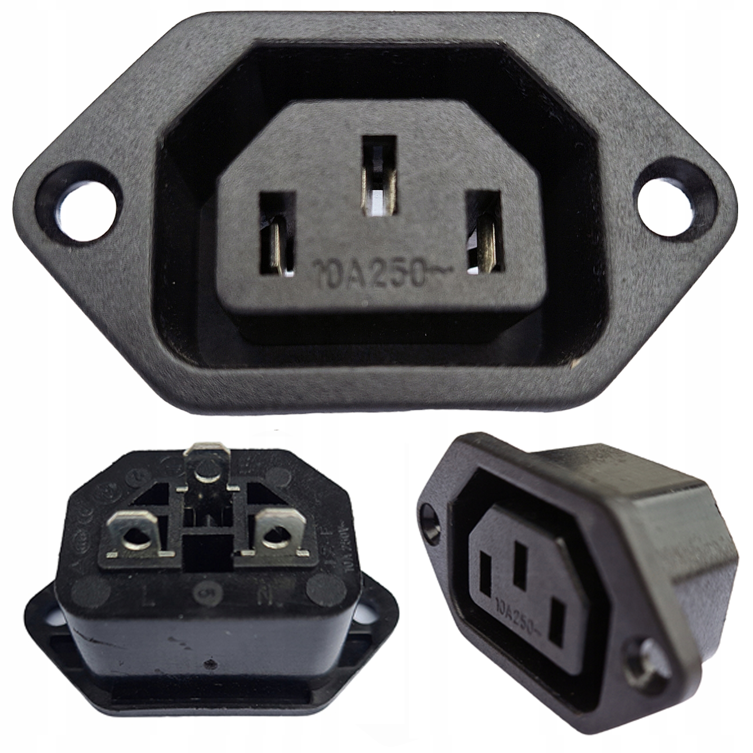 Gniazdo AC 230V 10A IEC320 C13 do obudowy, panel - Sklep, Opinie, Cena ...