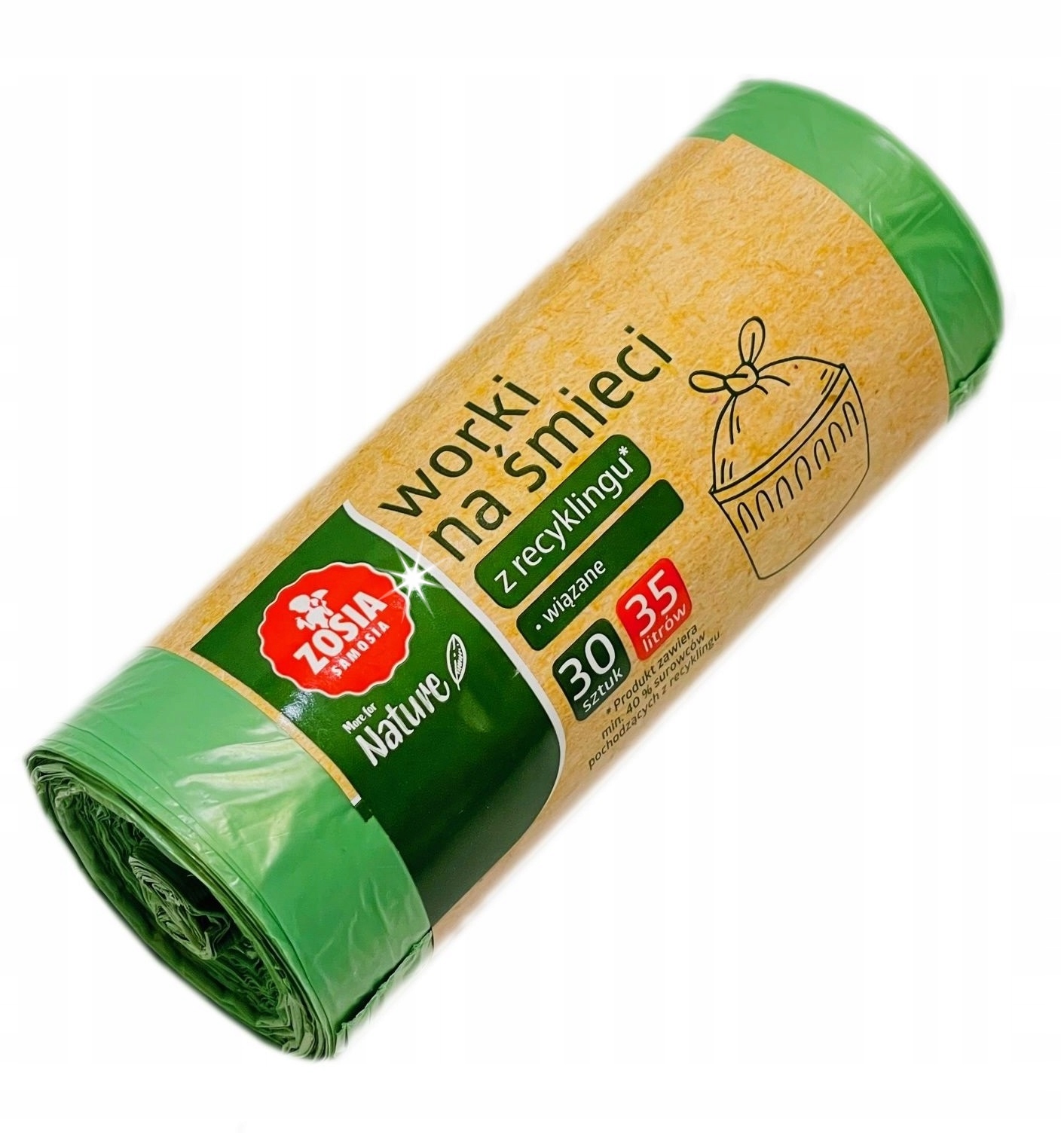 WORKI NA ŚMIECI WIĄZANE ZOSIA SAMOSIA 35L 30 sztuk (5900942951512 ...