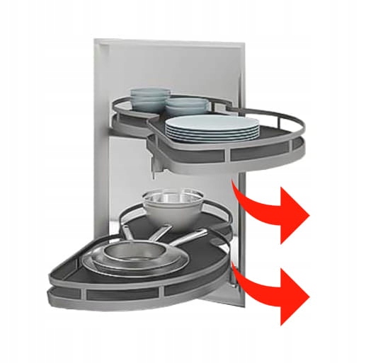 PÓŁKA NAROŻNA NERKA KOSZ MAGIC CORNER 1000 PRAWY (6096403561532) • Cena ...