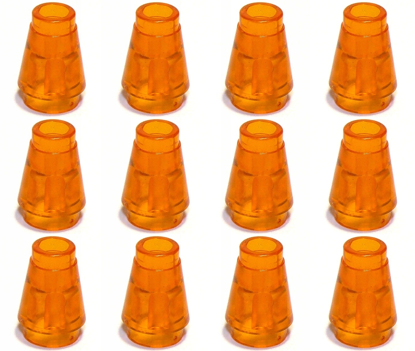 LEGO 4589b STOŻEK 1x1 przezroczysty pomarańczowy trans (3g) 12 szt ...