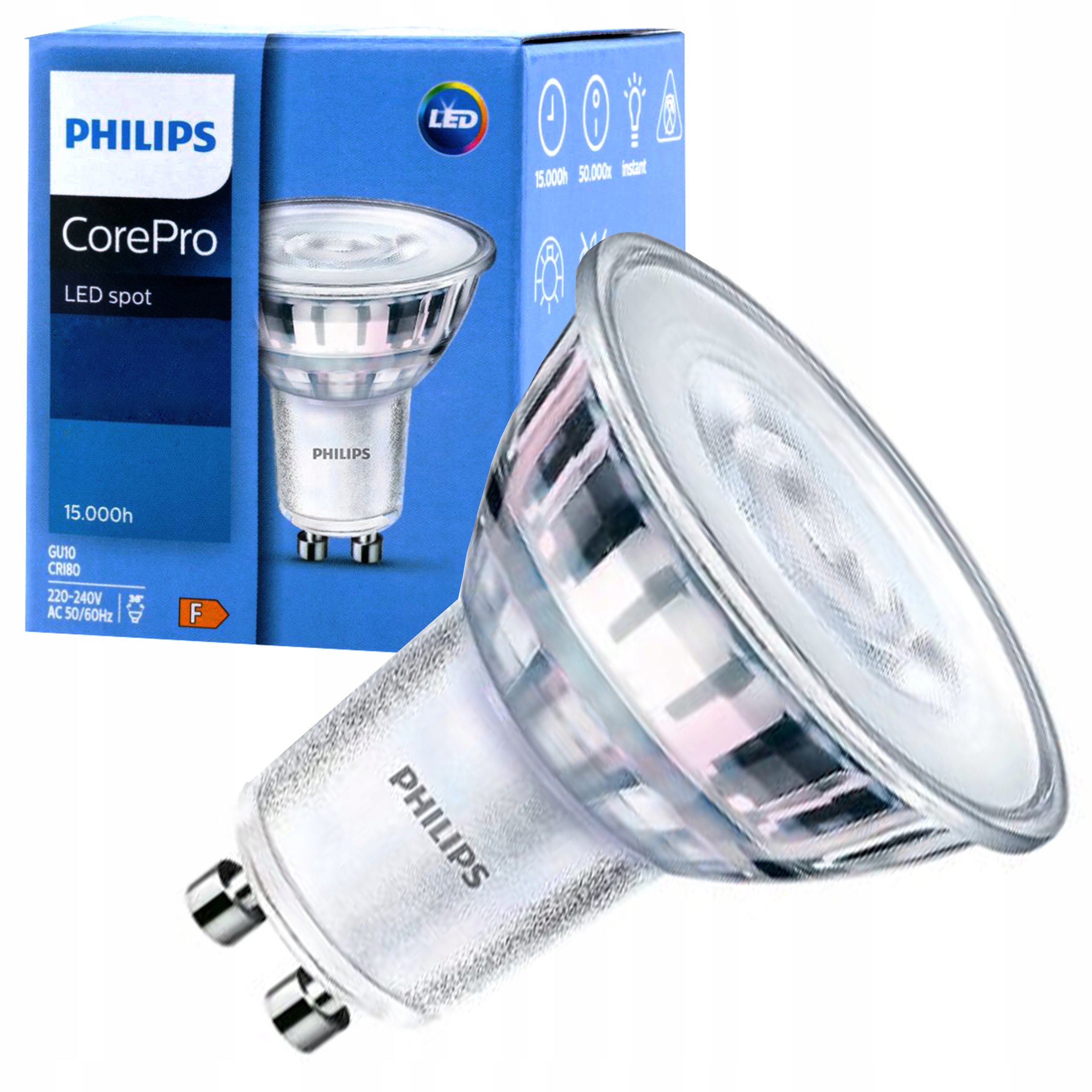 Żarówka LED GU10 Corepro LEDspot 3,5W 4K Philips (8718696728352) • Cena ... Żarówka LED GU10 Corepro LEDspot 3,5W 4K Philips (8718696728352) • Cena ...