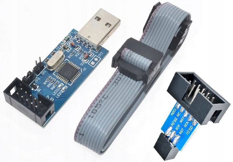 USBasp ISP Programozó ATMEL AVR + Adapter Szalagkábel, (5903864148350) • Ár, Vélemények - Allegro