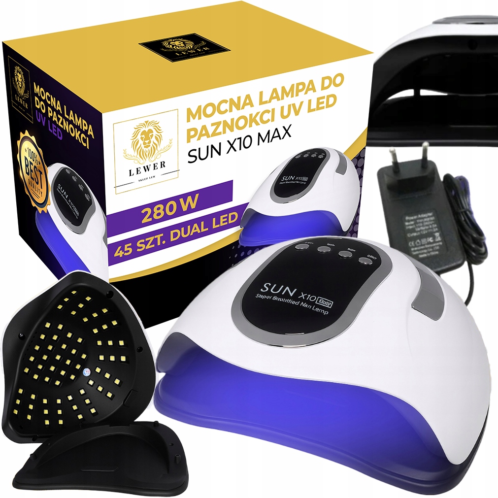Lampa LED+UV Lewer Sun x10 Max 280 W biały (5906700044946) • Cena, Opinie • Lampy UV i LED ...